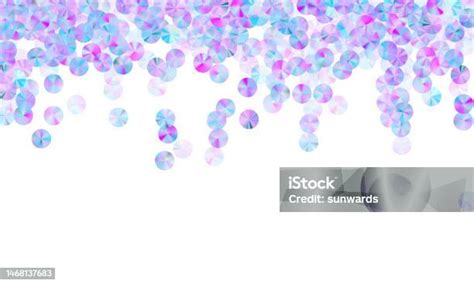 파란색 스팽글 색종이 분산 벡터 배경 라운드 반짝이는 구슬 요소 파티 장식 평면도 생일 색종이 배치 반짝이는 배경 보라색에 대한 스톡 벡터 아트 및 기타 이미지 Istock