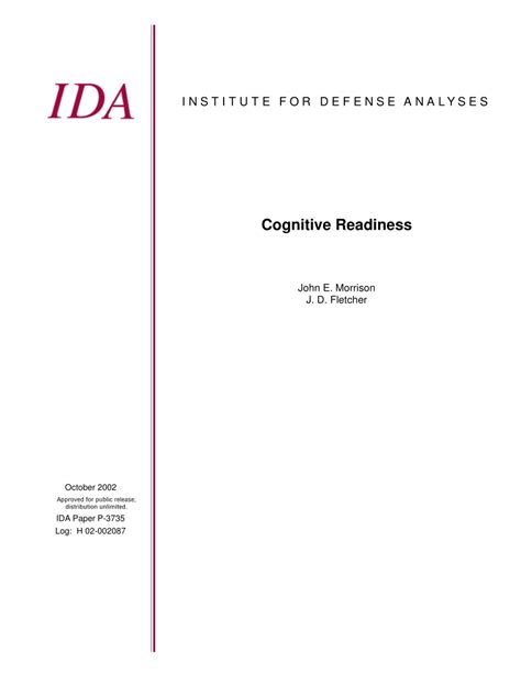 Pdf Cognitive Readiness