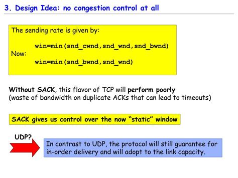 Ppt Tcpip Over Lossy Links Tcp Sack Without Congestion Control