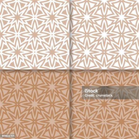 기하학적 인 갈색 베이지색 배경입니다 추상 원활한 배경 화면입니다 컬러 세트 0명에 대한 스톡 벡터 아트 및 기타 이미지 0