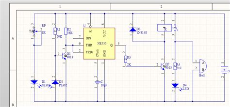 分享一个NE555报警器简单的电路和PCB板子 Altium Designer