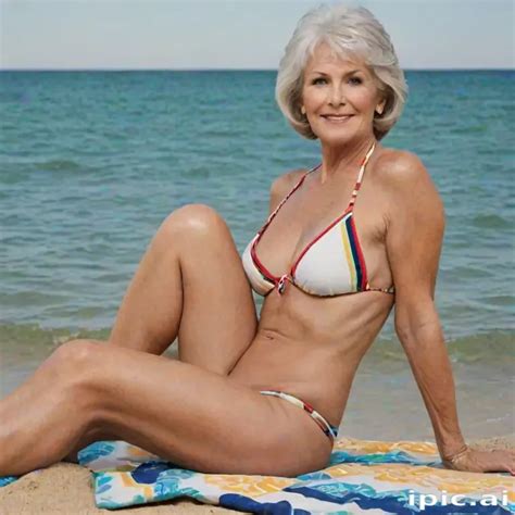 Confident Woman Enjoying A Sunny Day At The Beach In Bikini