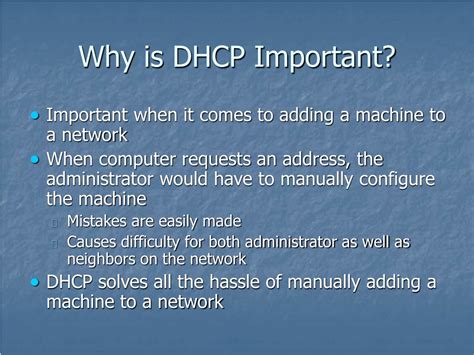 Ppt Dynamic Host Configuration Protocol Dhcp Powerpoint