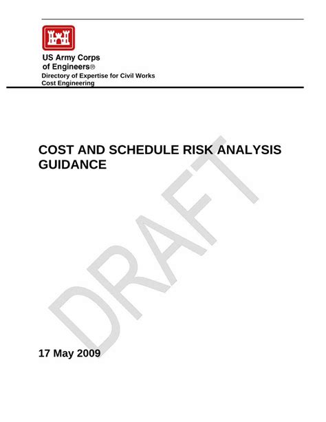 Pdf Cost And Schedule Risk Analysis Csra Guidance Dokumentips