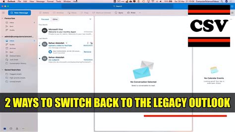 2 WAYS TO SWITCH BACK TO THE LEGACY VERSION OF MICROSOFT OUTLOOK ON A MAC NEW YouTube