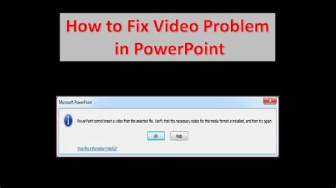 6 métodos para corrigir o erro o powerpoint não pode inserir um vídeo