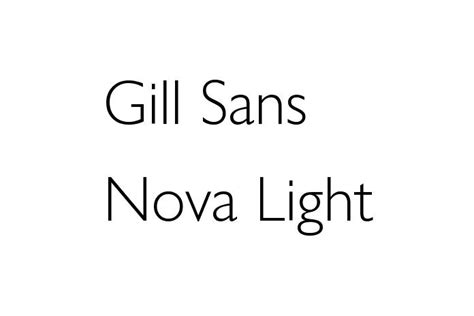 Gill Sans Nova Light Font Free Font Download
