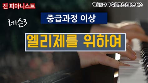 레슨3 엘리제를위하여 마지막 부분 악보읽기 독학으로 엘리제를위하여 Youtube