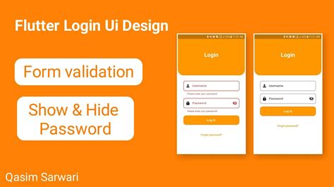 How To Create Login Form In Flutter With Form Validation And Showhide Password فارسی 2023