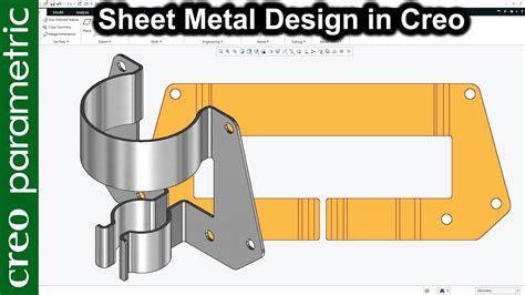 Sheet Metal Tutorial Sheet Metal Bracket In Creo Parametric Youtube