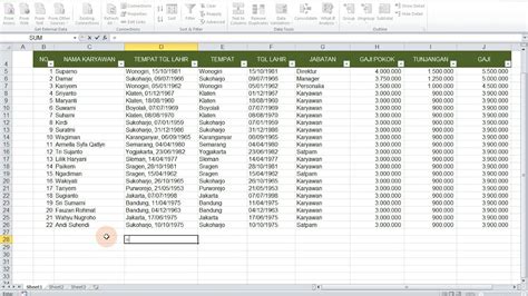 Fungsi Subtotal Dan Filter Data Tutorial Excel Youtube