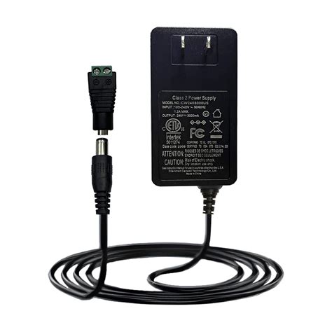 alitove 24v dc power supply 2a 48w ac dc adapter 100~240v ac to dc 24