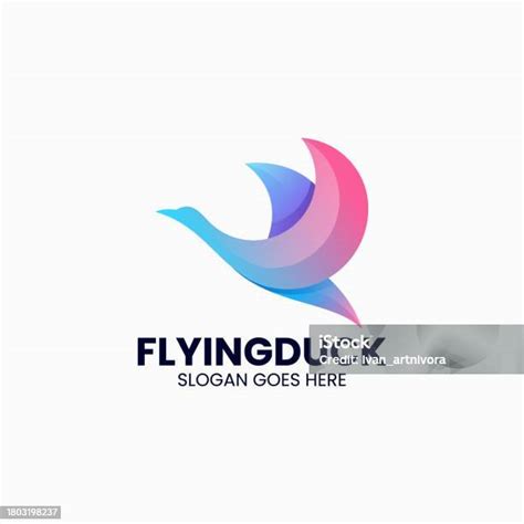 벡터 일러스트 레이 션 오리 그라디언트 다채로운 스타일 가금류에 대한 스톡 벡터 아트 및 기타 이미지 가금류 가정 생활