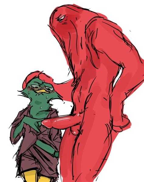Rule 34 Dont Hug Me Im Scared Duck Guy Dhmis Male Male Focus Penis Randomartist Red Guy