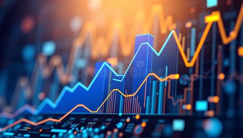 Technical Financial Graph On Technology Abstract Background Statistics