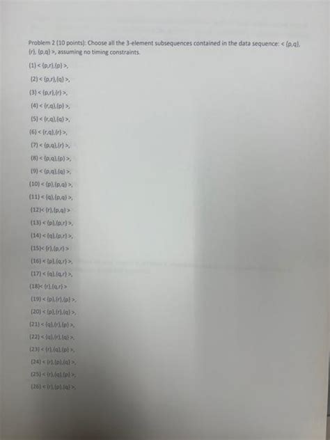 Problem 2 10 Points Choose All The 3 Element Chegg Com