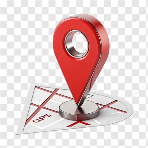 Red Location Pin D Map Pointer Gps Navigation Symbol Isolated Red Location Pin D Map Pointer