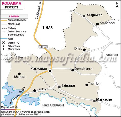 Koderma District Map