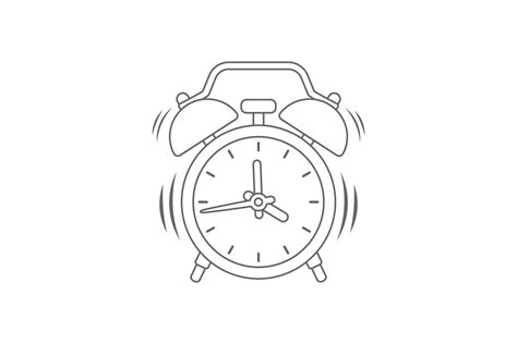 Alarm Clock Vector Icon Line 5145790 Vector Art At Vecteezy