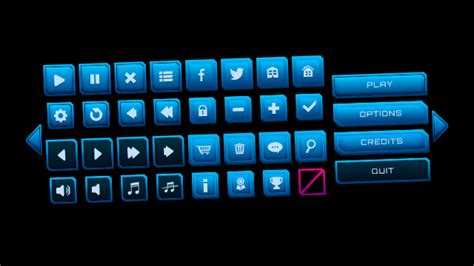 sci fi game ui button pack by samuel sousa