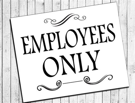 Printable Employees Only Sign Printable Free Templates