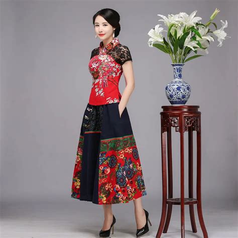 Хлопковый и льняной костюм Tang с V образным вырезом топы Ретро стиль тонкая одежда в