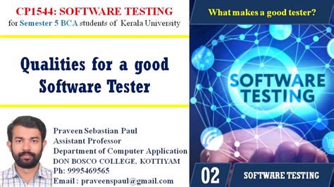 Software Testing Session 2 Qualities For A Good Software Tester Bca Sem 5 Youtube
