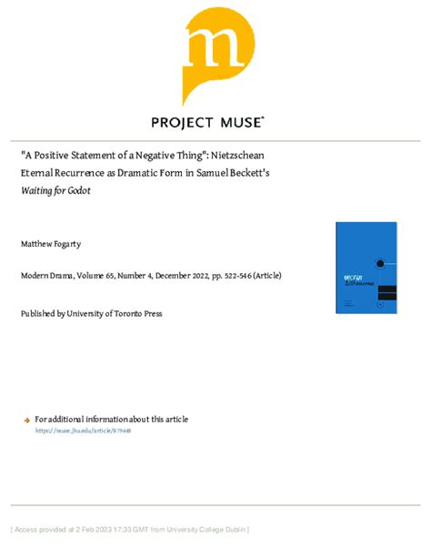 Pdf A Positive Statement Of A Negative Thing Nietzschean Eternal