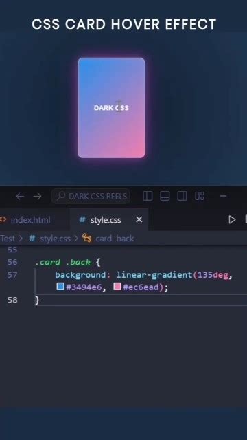 how to make css hover animation card feedshorts coding