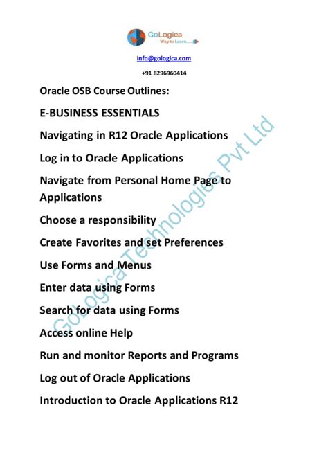 Oracle Osb Course Content Pdf