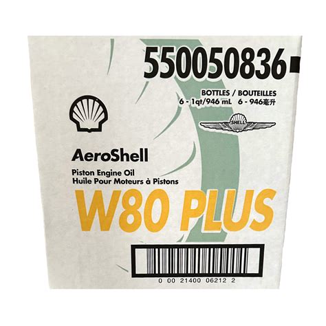 Aeroshell W80 Plus Oil Case Of 6 Quarts