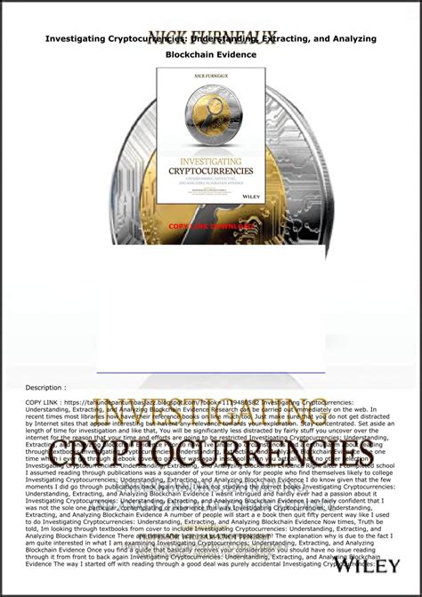 Downloadpdf Investigating Cryptocurrencies Understanding Extracting