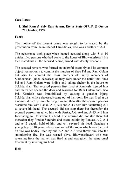 Ipc Case Laws Ipc Case Laws Case Laws Shri Ram And Shiv Ram And Anr