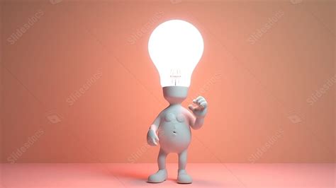 무료 혁신적인 사고를 갖춘 3d 모델 그림 Ppt 배경 Slidesdocs