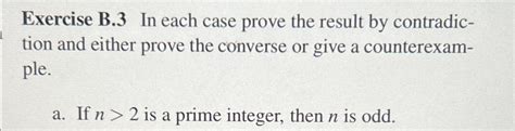Solved Exercise B 3 ﻿in Each Case Prove The Result By