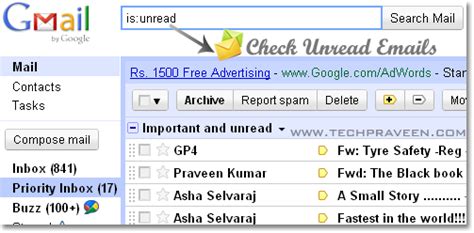 How To Filter Unread Email In Gmail