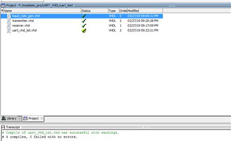 Uart串口通信设计vhdl代码modelsim仿真modelsim仿真uart Csdn博客