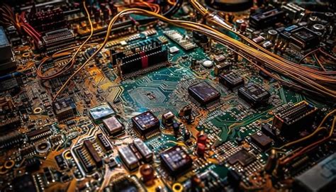 Premium Ai Image Complexity Of Electronics Industry Shown In Close Up Of Soldered Connections
