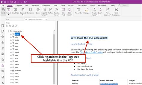 PDF Accessibility Part 3 Remediation In Foxit PDF Editor Pro CAES Office Of Information