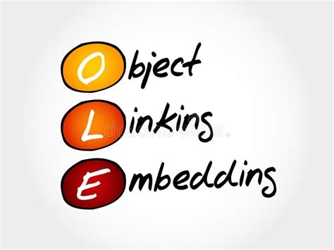 Ole Object Linking And Embedding Stock Illustration Illustration Of