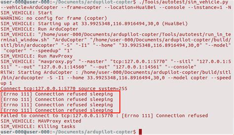 SITL Connection Refused Sleeping ArduCopter ArduPilot Discourse