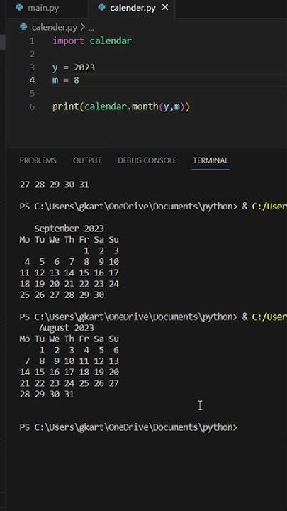 Python Calendar Coding Pythonprogramming Pythontutorial Programming