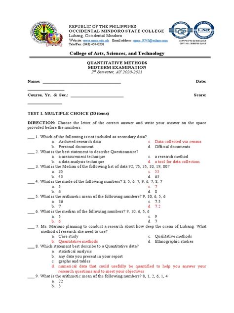 omsc quantitative methods midterm exam pdf quantitative research