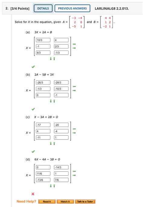 Solved 2 3 4 Points DETAILS PREVIOUS ANSWERS LARLINALG8 Chegg Com