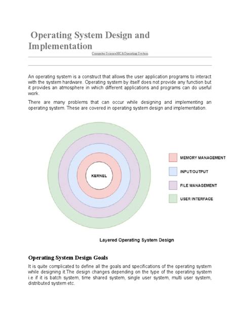 Operating System Design And Implementation Pdf Operating System System