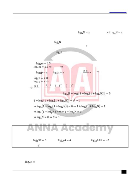 Logarithm Pdf Exponentiation Logarithm