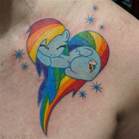 Rainbow Dash Heart Tattoos 🌈 Super Cute Walk In Tattoo