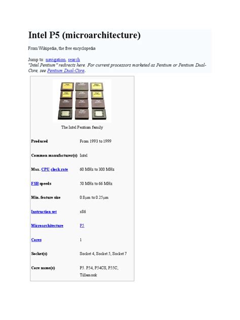 Intel P5 Microarchitecture Navigation Search Pdf Computer Architecture Computer Intel P5 Microarchitecture Navigation Search Pdf Computer Architecture Computer