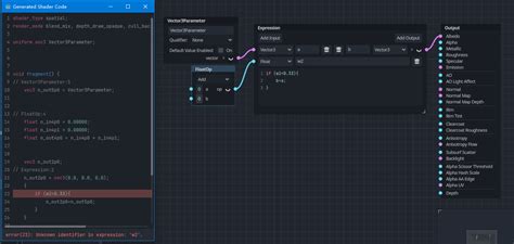 Visualshaders Expression Parse Error When Variable No Space · Issue 83944 · Godotenginegodot