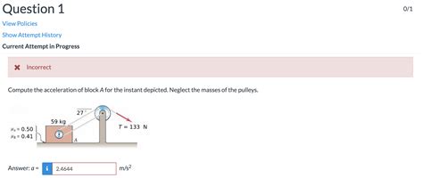 Solved Question 1 01 View Policies Show Attempt History